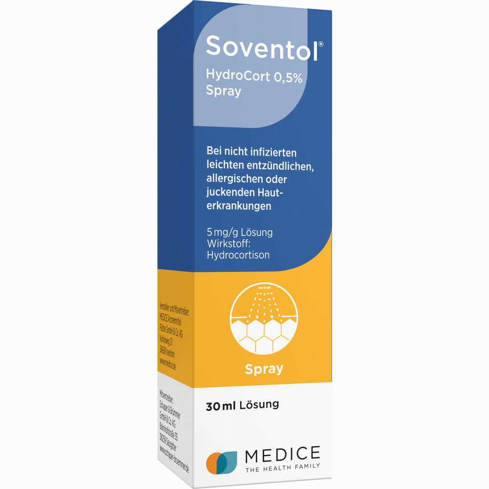 Soventol Hydrocort 0.5% Spray » Informationen und Inhaltsstoffe