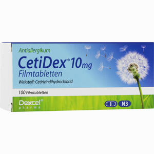 Cetidex 10mg Filmtabletten » Informationen und Inhaltsstoffe