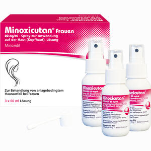Minoxicutan Frauen 20mg/ml Spray Lösung 3 x 60 ml ab 22,00€ Preisvergleich